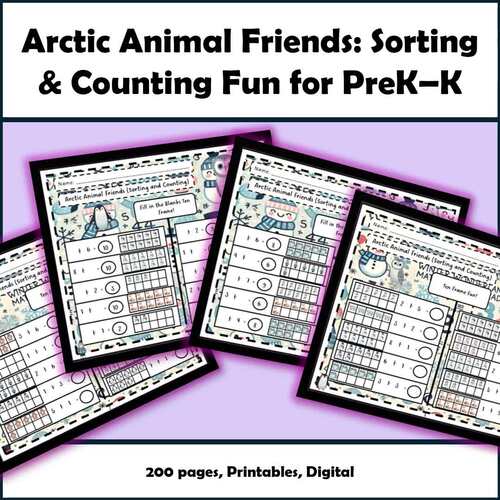 Arctic Animal Friends: Sorting & Counting Fun for PreK–K | TPT