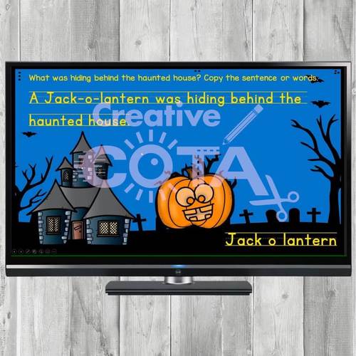 No Prep Halloween Handwriting and Visual Perception Slides by ...