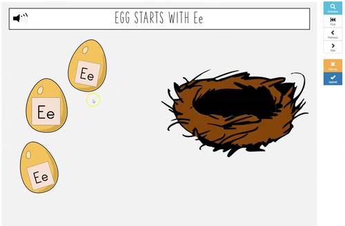 9A Letter of the Week | Ee | Preschool Week 9 ELA BOOM CARDS™