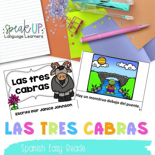 Las tres cabras Spanish Fairy Tale Reader Easy Beginning Mini Book