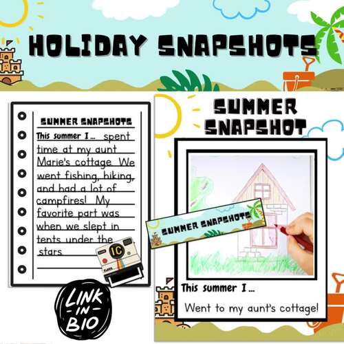 Writing Prompt | First Week of School | Summer or Holiday Writing Activity