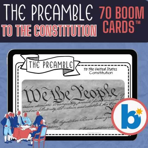 BOOM Cards™ Preamble to the Constitution Interactive Task Cards 70 Cards