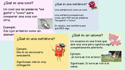 Poesia Presentación en lenguaje figurado, organizadores gráficos ...