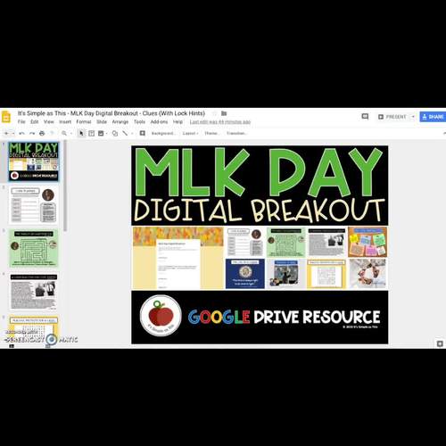 Martin Luther King Jr. Breakout - MLK Escape Room - MLK Jr Activities ...