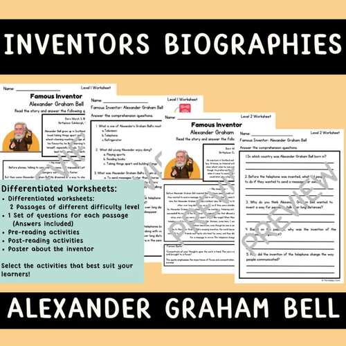 (INVENTORS) Alexander Graham Bell: Reading Comprehension Passages ...