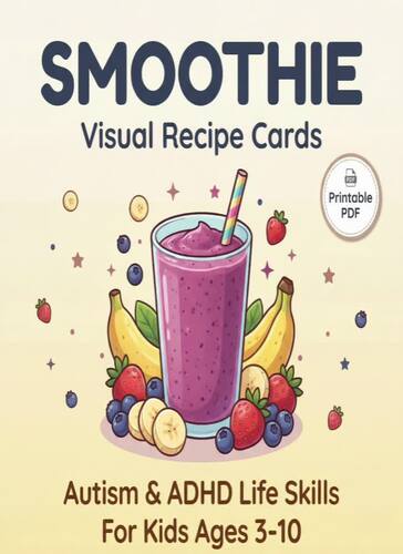 Smoothie Visual Recipe Cards | Autism & ADHD Life Skills | Visual ...