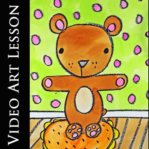 Quick & Easy Art Project Directed Drawing & Watercolor Painting a Teddy ...