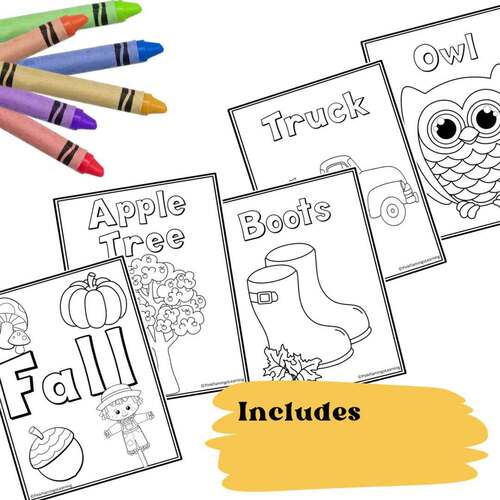 Fall Coloring Pages Coloring Sheets Fall Writing Paper Kindergarten ...