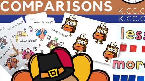 Kindergarten Thanksgiving Comparing Numbers Math Centers >