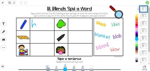 Seesaw Beginning Blends Spy a Word by Created by Chelsea | TPT