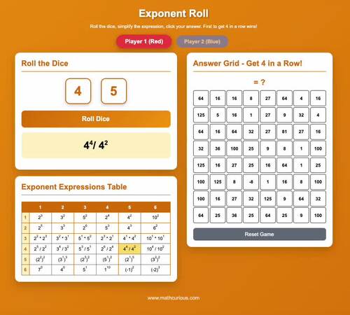 Exponents Operations and properties, Print and Digital game, Review ...