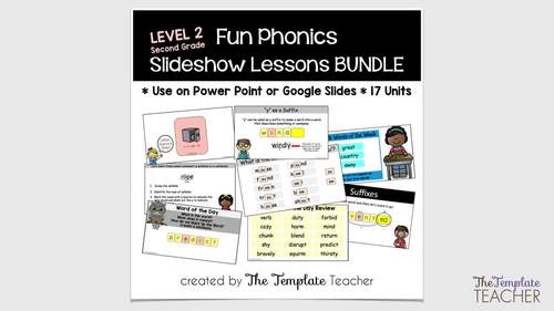 First Grade Phonics Google Slides and Power Point Slideshow Unit 8 Lesson