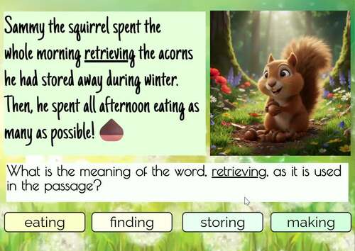 Spring Vocabulary Boom™ Cards: Context Clues & Synonyms by Lux Learning Lab