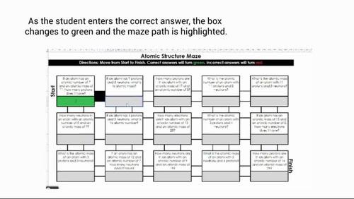 Atomic Structure Digital and Printable Maze Worksheet by JayZee | TpT