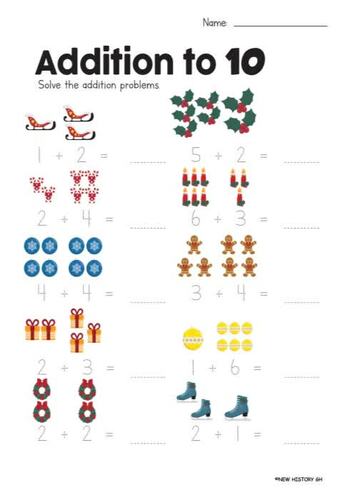 Worksheet Christmas Math for Kids - Counting Practice Worksheet | TPT