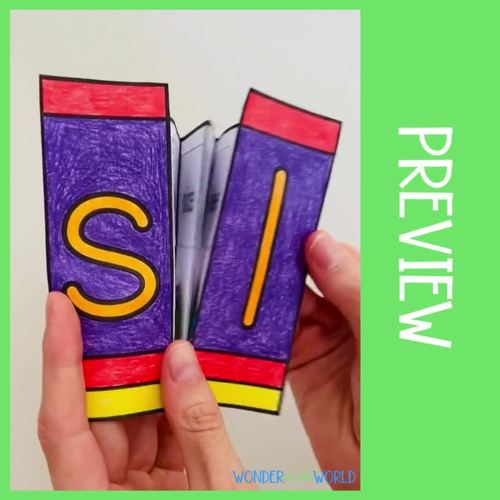 Consonant Blends Foldable Cut And Paste Activity Pl Sl And Gl Beginning