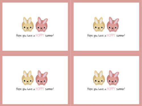 Cute & Punny Animal-Themed End-of-Year Postcards (Tags)- Attach to ...