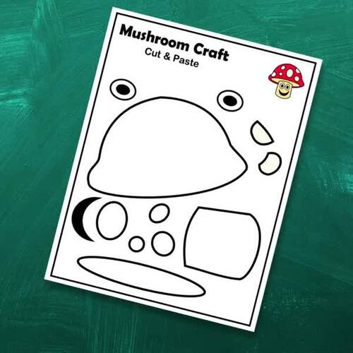 Magical Forest Mushroom Craft | Nature & Woodland Animals | Cut & Paste Art