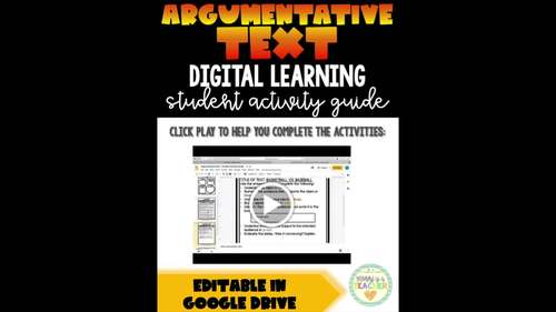 Argumentative Text - Reading Analysis & Writing - Digital + Print