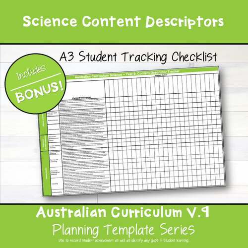 V9 Australian Curriculum SCIENCE Content Descriptor Overviews - Year 9