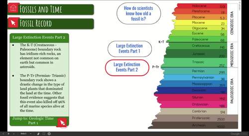 Fossils and Geologic Time Interactive Diagram by Science With Mrs Lau