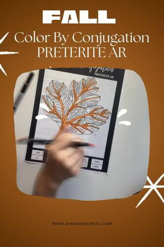 Preterite AR Verbs Color By Conjugation-Fall by SinginSeñorita | TPT