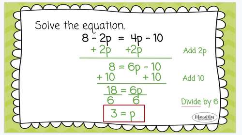 Algebra - Solving Equations (1-Step, 2-Step, Multi-Step) Total Unit Bundle