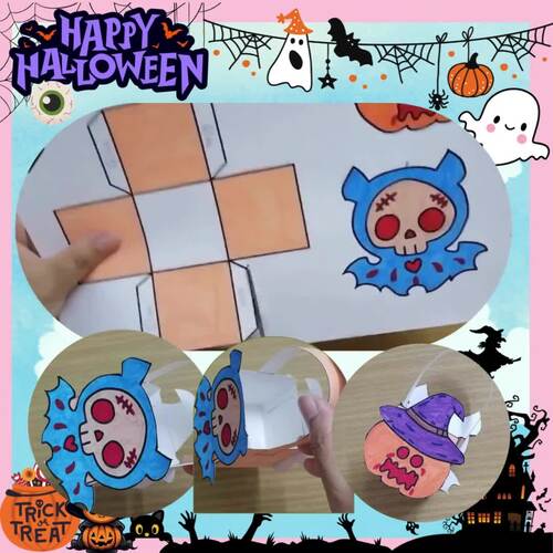 Halloween Cut & Craft: Adorable Trick-or-Treat Paper Baskets | TPT
