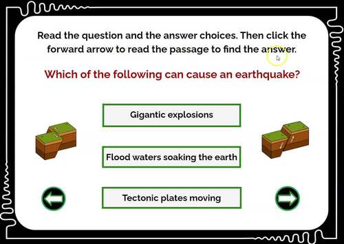 Earthquakes Natural Disasters Scavenger Hunt BOOM Cards by CarolJ Creations