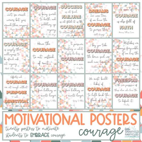 Motivational / Inspirational Quote Posters about Courage | TPT
