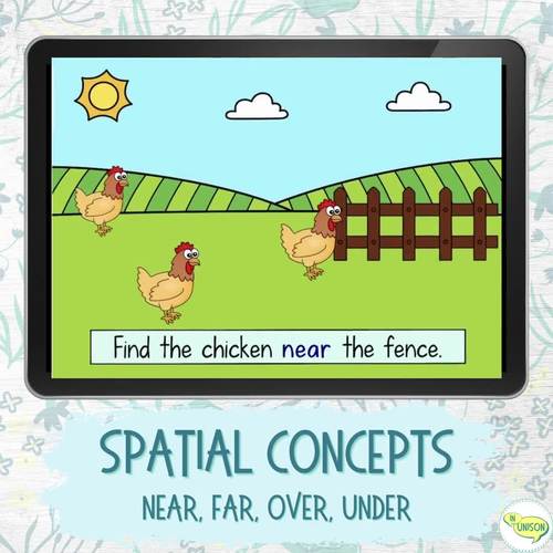 Farm Spatial Concepts Boom Cards™ | Near Far Over Under | TpT