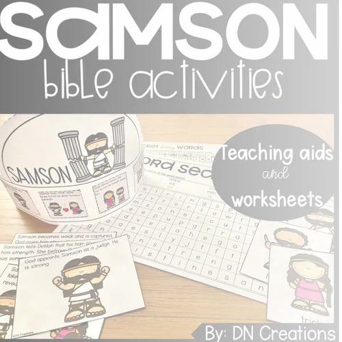 Samson Activity Bundle l Samson Bible Curriculum by DN Creations