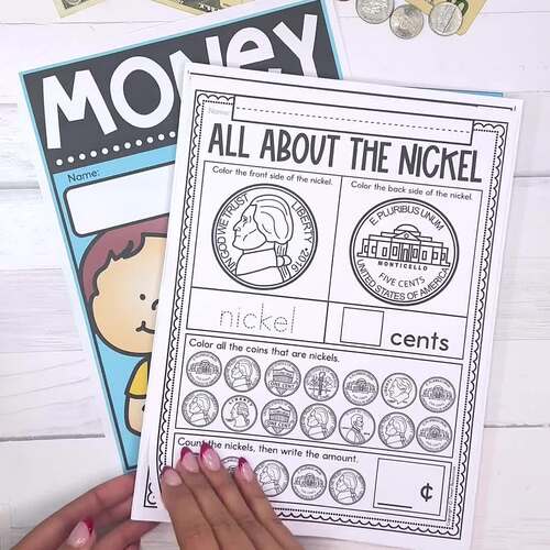 Money A Kindergarten and First Grade Math No Prep Printables Unit
