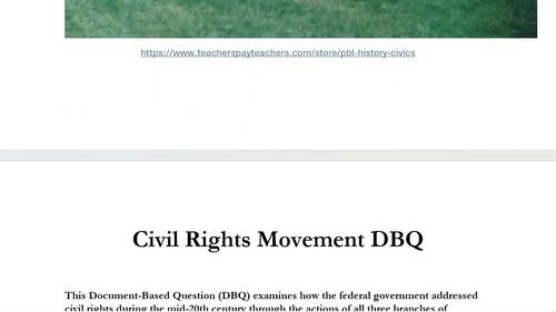 Civil Rights Movement DBQ by PBL History & Civics | TPT