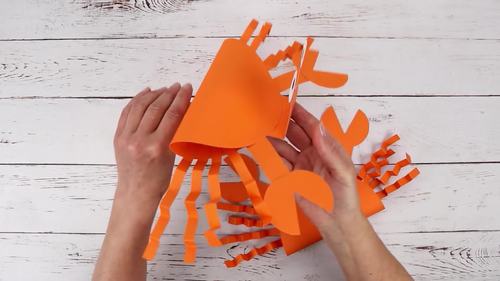 Crab Puppet Craft - Crab Craft - Summer Craft - Beach Craft - Ocean Craft