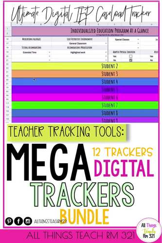 MEGA TRACKERS Bundle: 12 DIGITAL Trackers ! by All Things Teach Rm 321