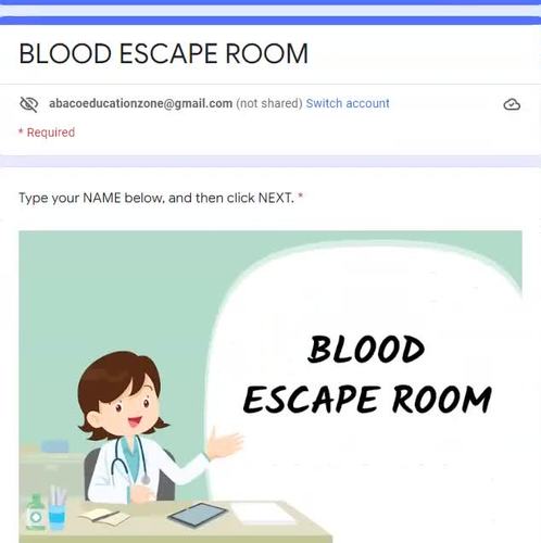 BLOOD ESCAPE ROOM by Abaco Education Zone | TPT