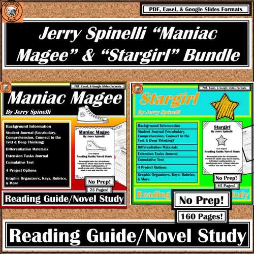Jerry Spinelli |"Maniac Magee" and "Stargirl" Reading Guide /Novel ...