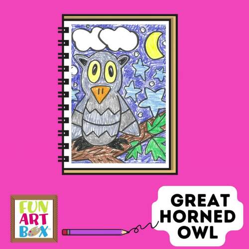 Fun Art Box™ Mini Masterpiece™ Great Horned Owl Art Lesson Plan by Fun ...