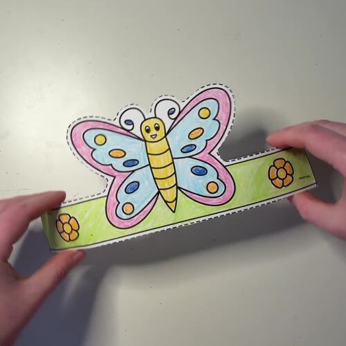 Bugs Insects Paper Crowns Headbands Hats Printable Coloring Craft ...