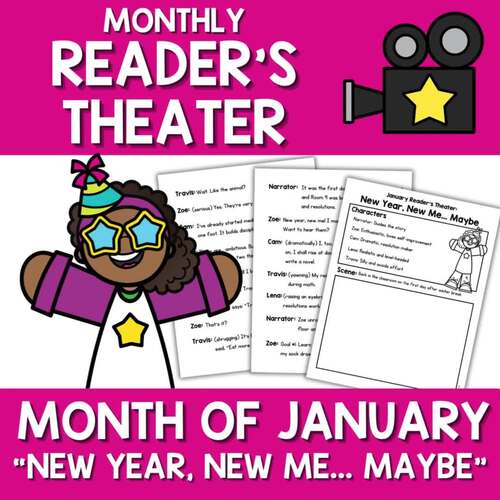 January Readers Theater Skit | Fun New Years Activity | Reading Groups Play
