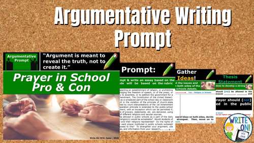 Argumentative Writing Essay w/ Graphic Organizer, Rubric, Video Prayer ...