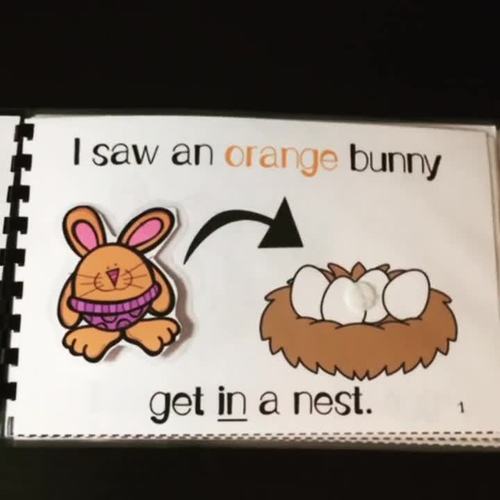 Colors, In, Out Interactive Book, Easter Color Bunnies! Autism, Speech ...