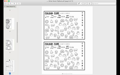 Winter Music | Flip Book by musicpluscoffee | Teachers Pay Teachers