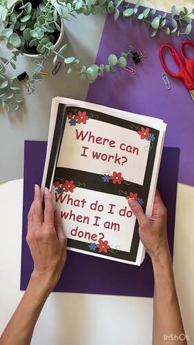 Directions, Materials When Working, Display for Students by BXC Creations