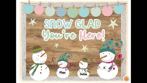 Winter Classroom Decor - Snowman Craft & Activity | Bulletin Board Door ...