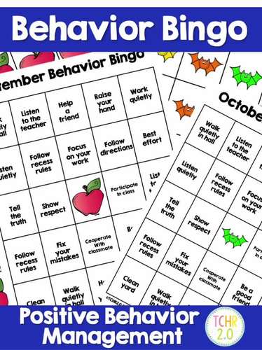 Behavior Bingo by TCHR Two Point 0 | TPT