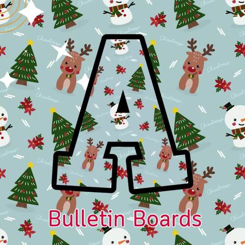 Reindeer Games Bulletin Board Letters Christmas Cheer by RobinBirdCreations