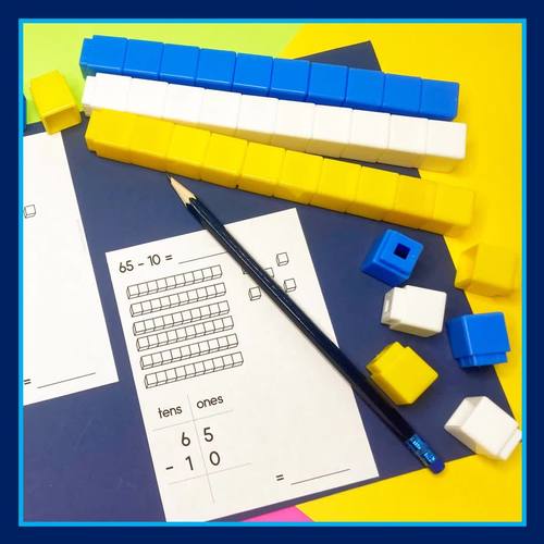 Subtracting Multiples of 10 from a 2 digit number Set 2 More Practice