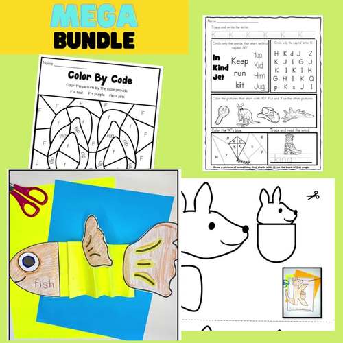 Alphabet Writing Practice Pages Tracing Worksheets CRAFTS BUNDLE